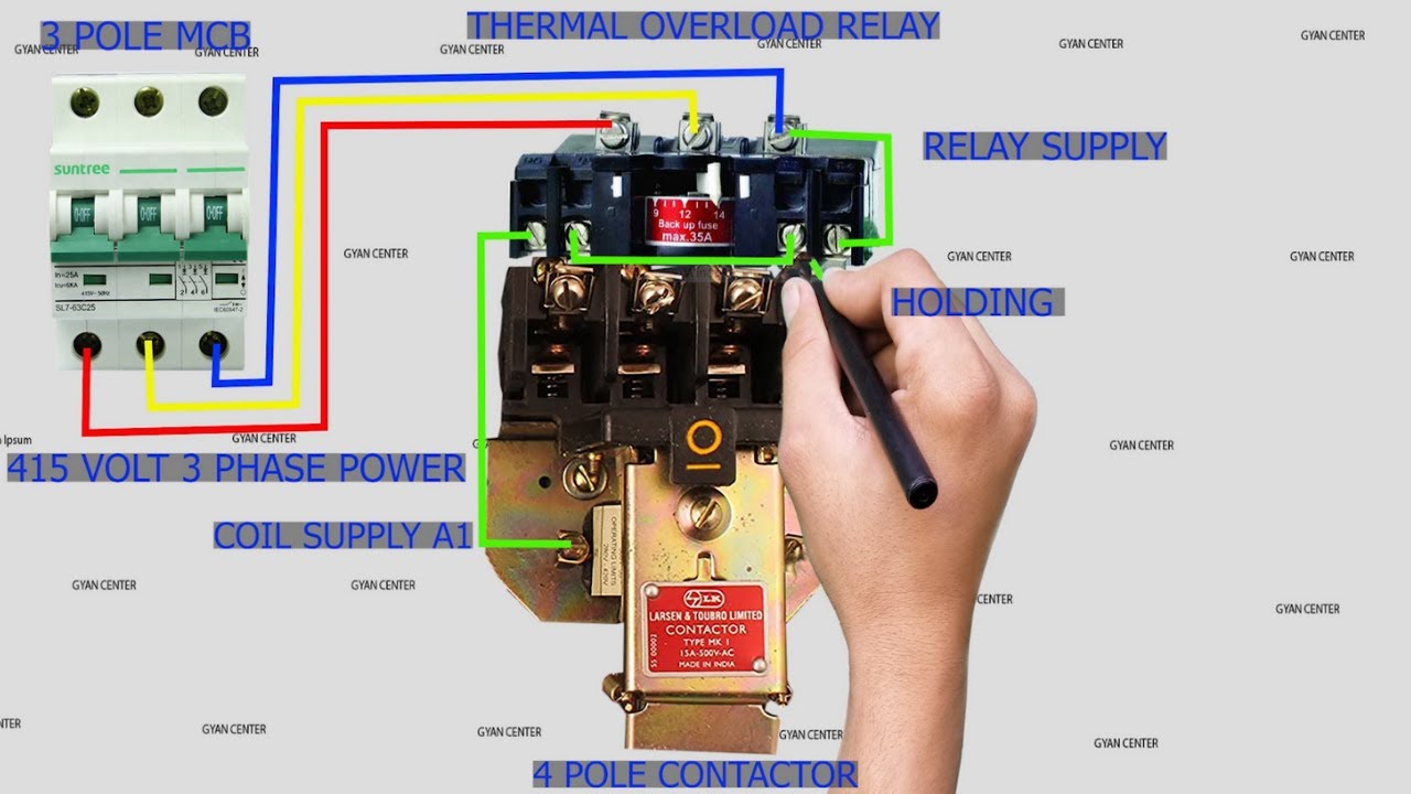 MK 1 Dol Motor Starter Control Wiring - YouTube
