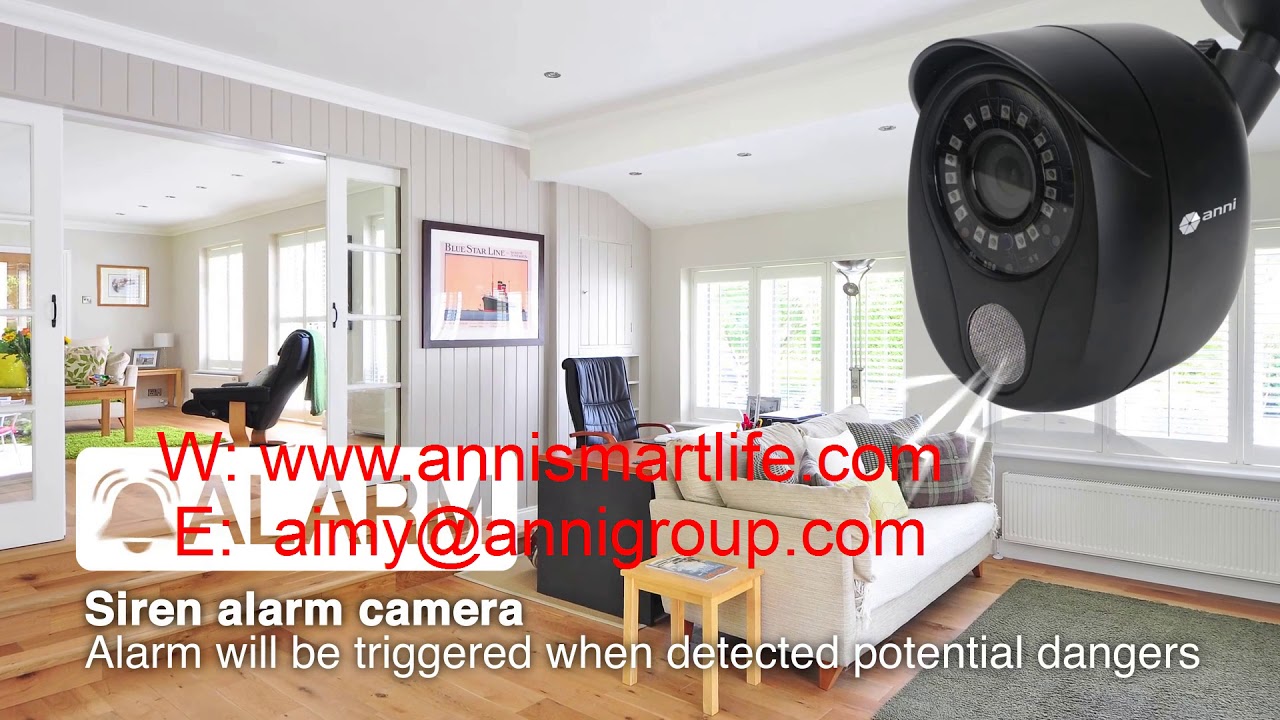 Anni 4ch CCTV Camera system with 4 pcs 1080P Alarm Functional Camera+ ...