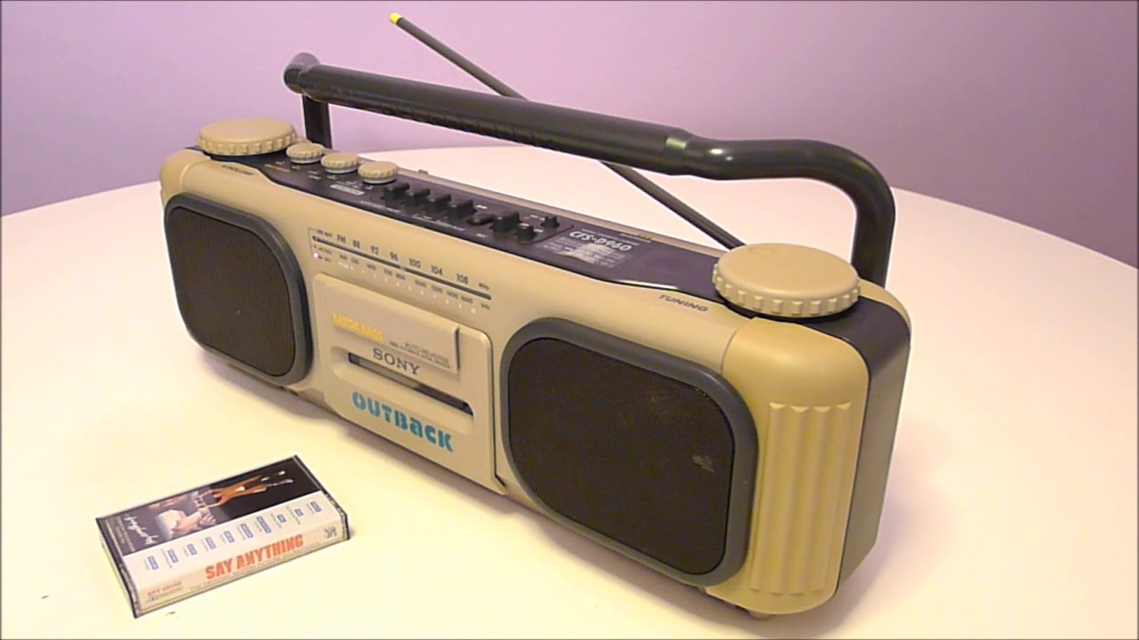 Say Anything soundtrack tape on a Sony Outback boombox - YouTube