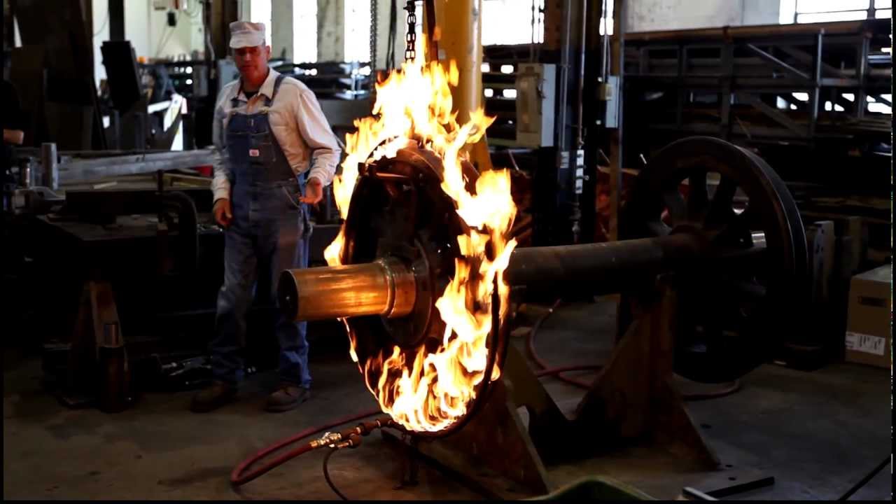 Ring of Fire: How to remove a locomotive tire with heat at Steamtown ...