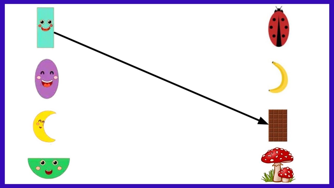 Shapes Worksheet For Kids | Match Shapes With Objects Of Identical ...