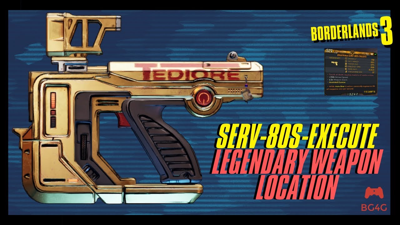 BORDERLANDS 3 - S3RV-80S-EXECUTE (GENERAL TRAUNT) - LEGENDARY TEDIORE ...