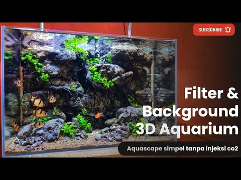 #373 Membuat sumfilter belakang & Background 3D Untuk Aquarium mini 45cm!!! - YouTube