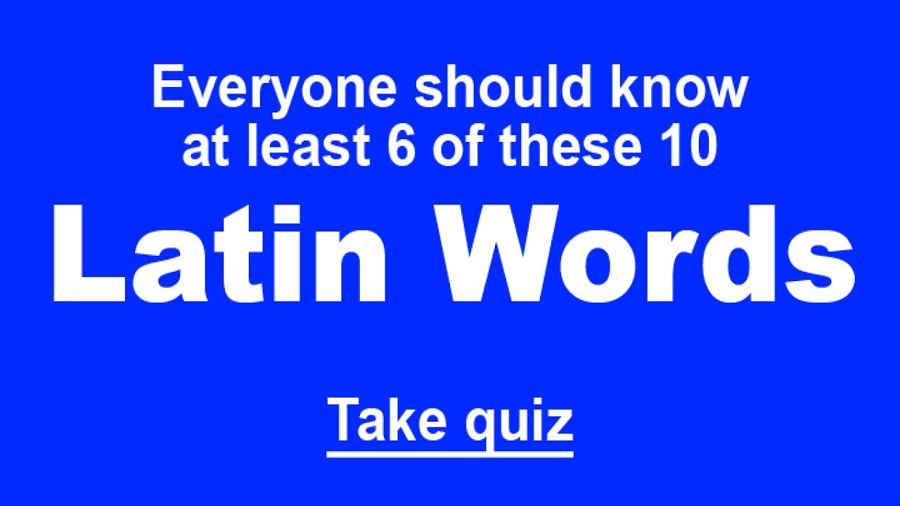 Latin Words Quiz YouTube latin-words-quiz-youtube