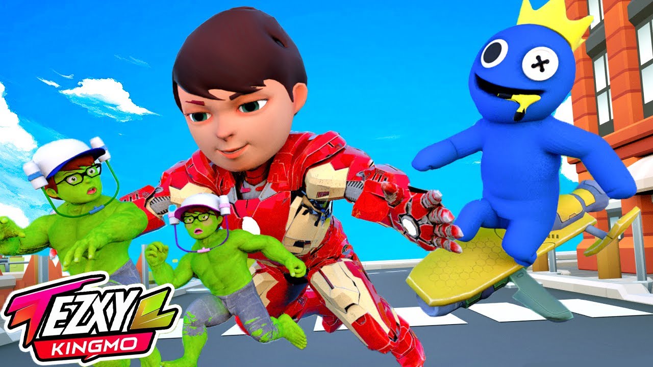 Ironman Nick Epic Battle Rainbow Friend Blue Invasion City | Scary Teacher 3D Kingmo Hero Man ...