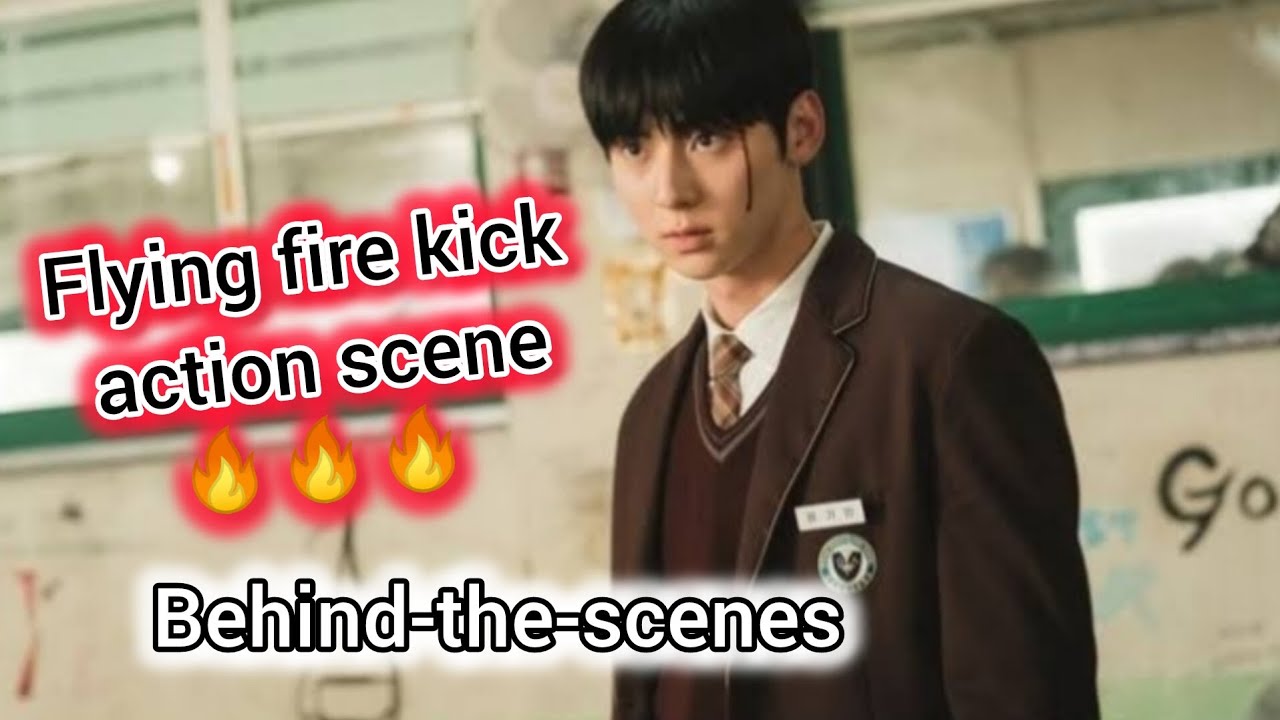 Flying Fire🔥Kick Action. Study Group Behind The Scenes #황민현 ...