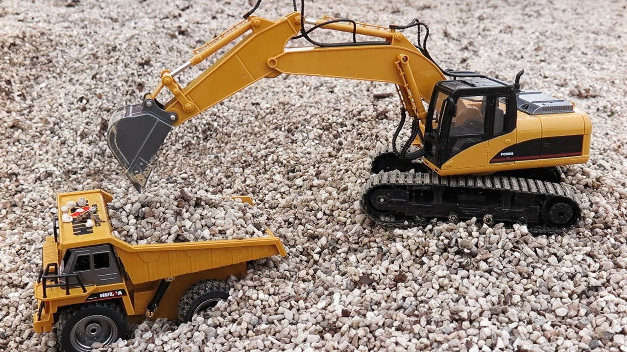 RC ADVENTURES - 1/18 Scale Earth Digger Excavator & 1/12 4x4 Dump Truck ...