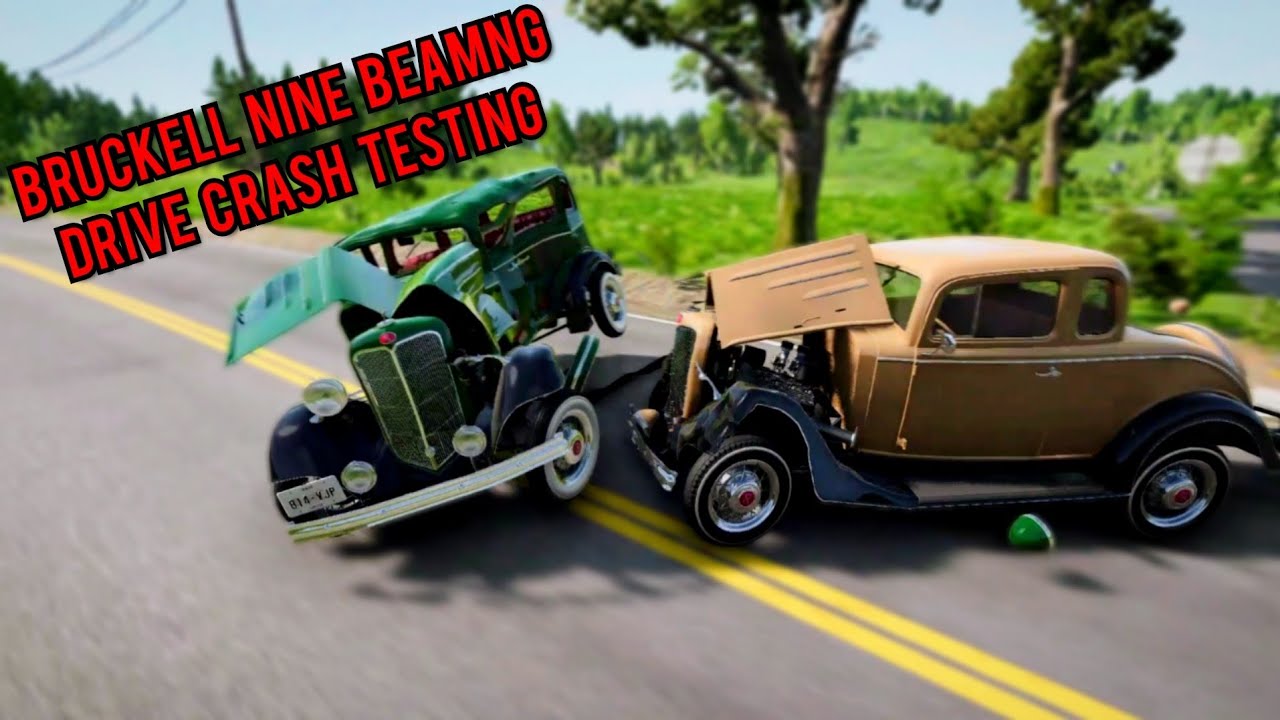 BeamNG Drive 0.34 Bruckell Nine crash test - YouTube