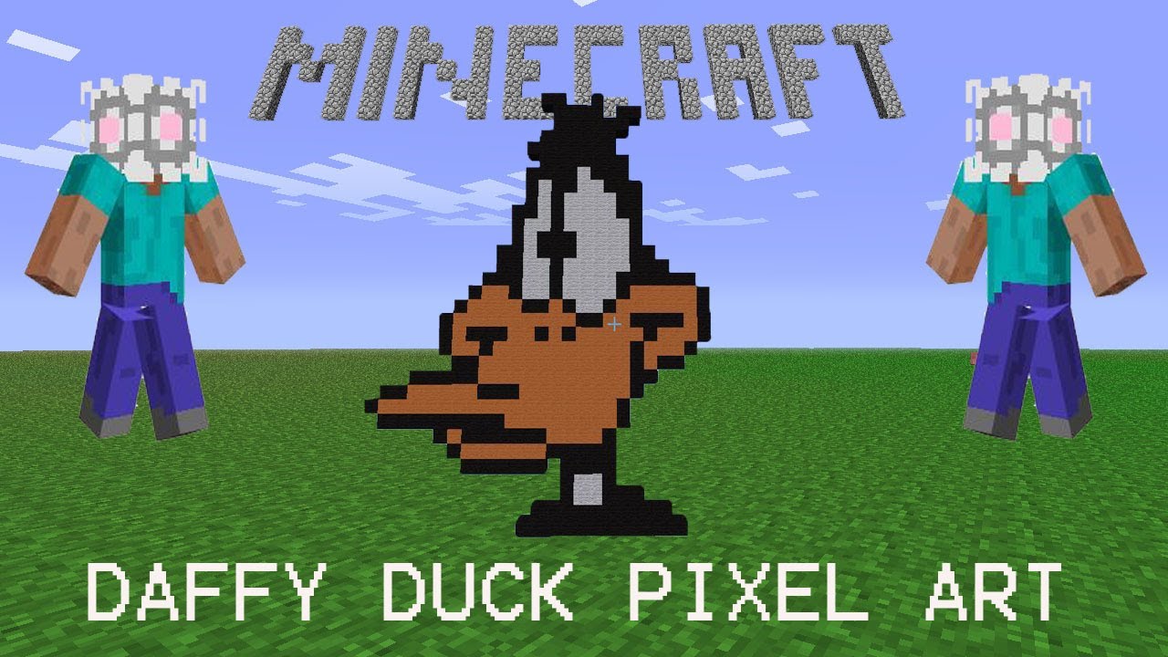 DAFFY DUCK MINECRAFT PIXEL ART - YouTube