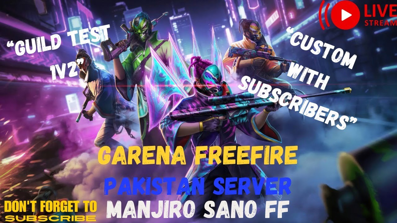 MANJIRO SANO FF | LIVE CUSTOM ROOM FREE FIRE PAKISTAN | FF LIVE ...