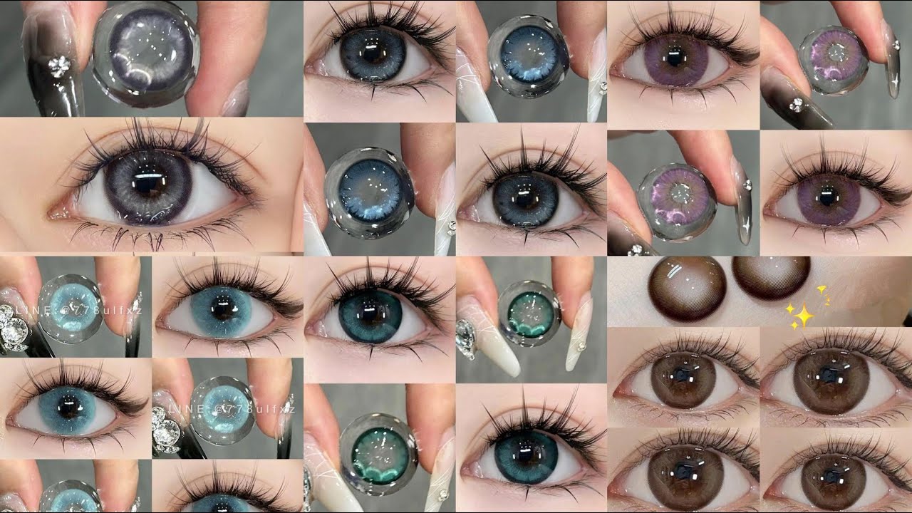 Beautiful Korean eye contact lenses|| new eye contact lenses color 2023 ...