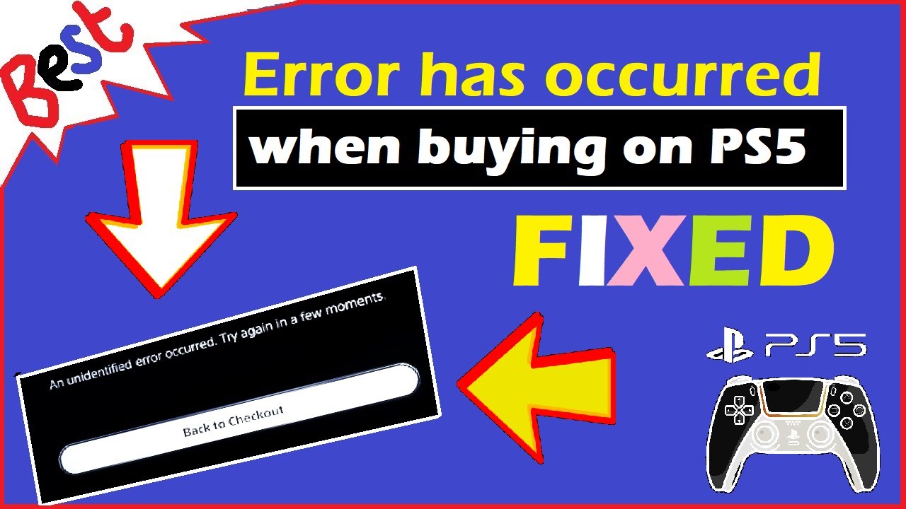 How to Fix An Error has occurred on PS5 When buying something - YouTube