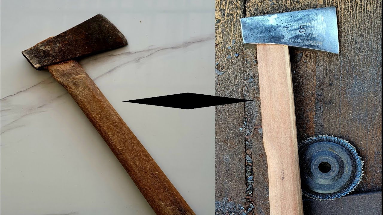 Amazing An Old Axe Restoration! Blacksmith Restored An Old Axe #axe axe ...