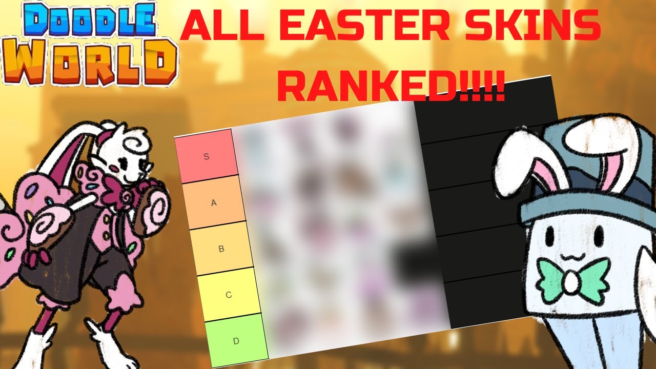 ALL EASTER SKINS RANKED!!-Doodle World - YouTube