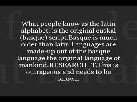 The latin alphabet is actually the basque alphabet - YouTube