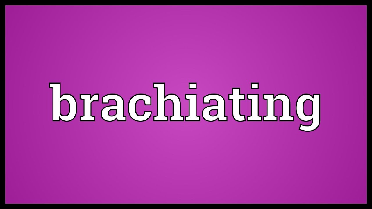 Brachiating Meaning - YouTube