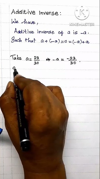 Finding additive inverse of a rational number /#easytutorial - YouTube