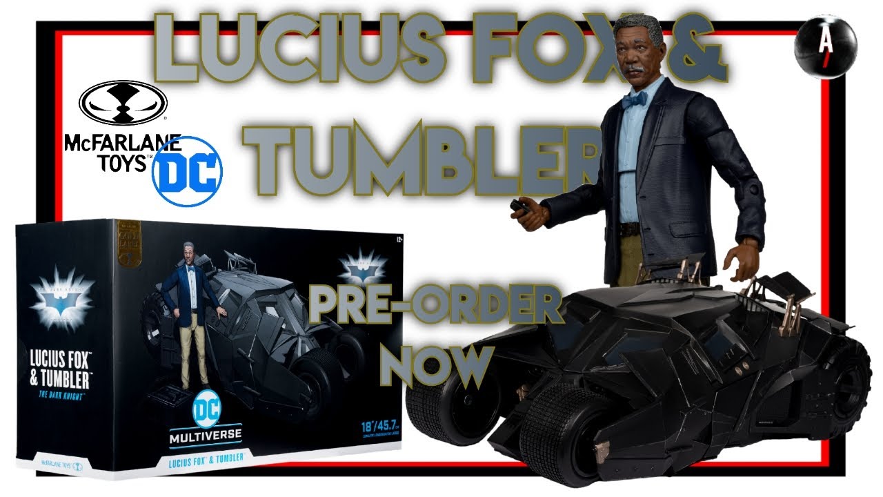 McFarlane Toys DC Multiverse The Dark Knight LUCIUS FOX & TUMBLER (Pre ...