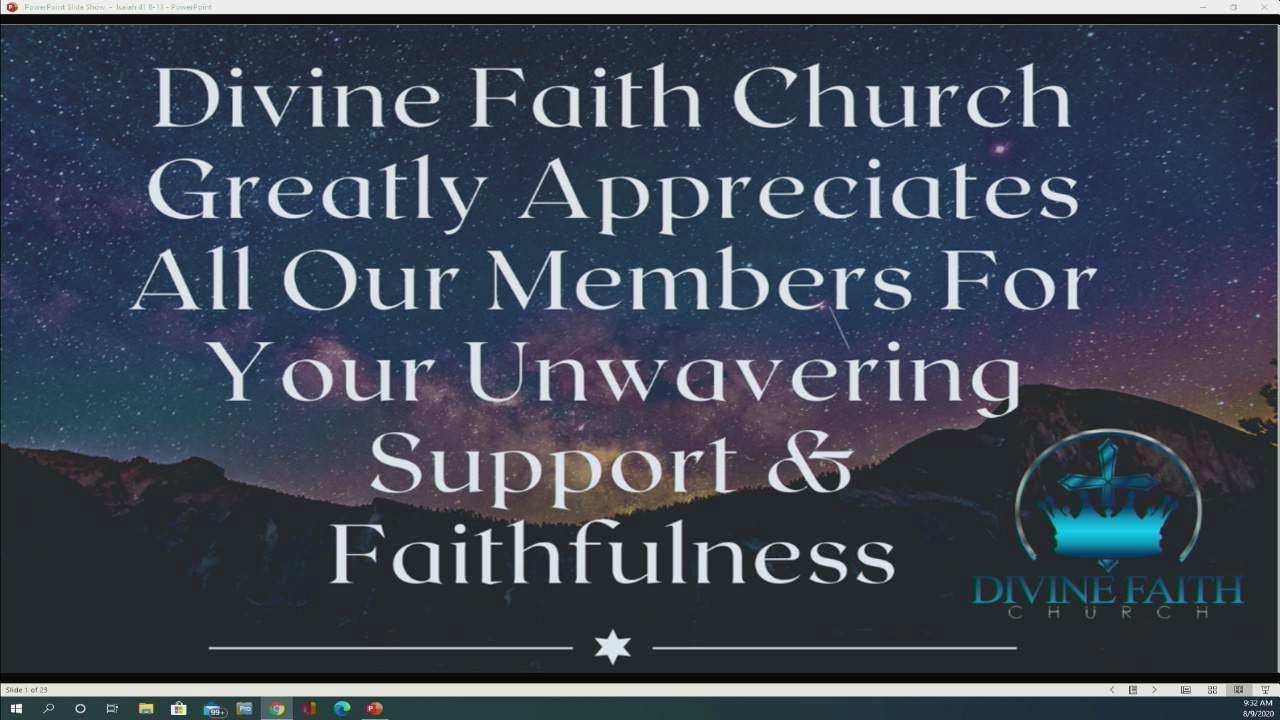 Divine Faith Church 08 09 2020 - YouTube