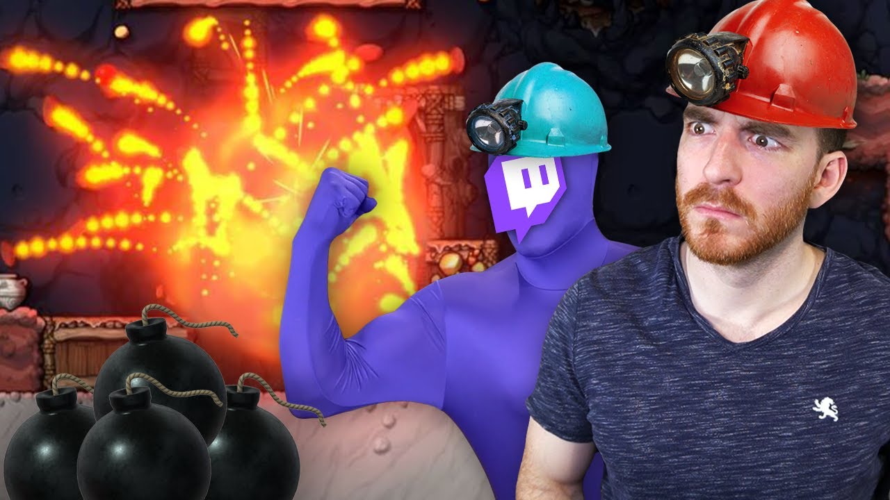 I gave Twitch Chat bombs in Spelunky - YouTube