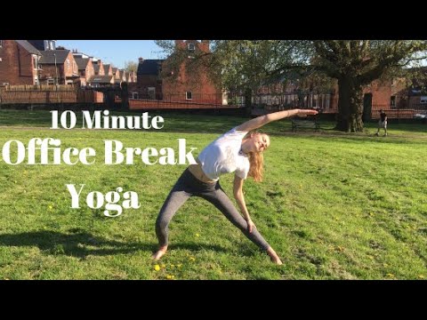 10 Minute Office Break Yoga Stretches - YouTube