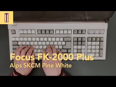 Focus FK-2000 Plus Typing (Alps SKCM Pine White) 빈티지 포커스 알프스 백축 키보드 타건 ...