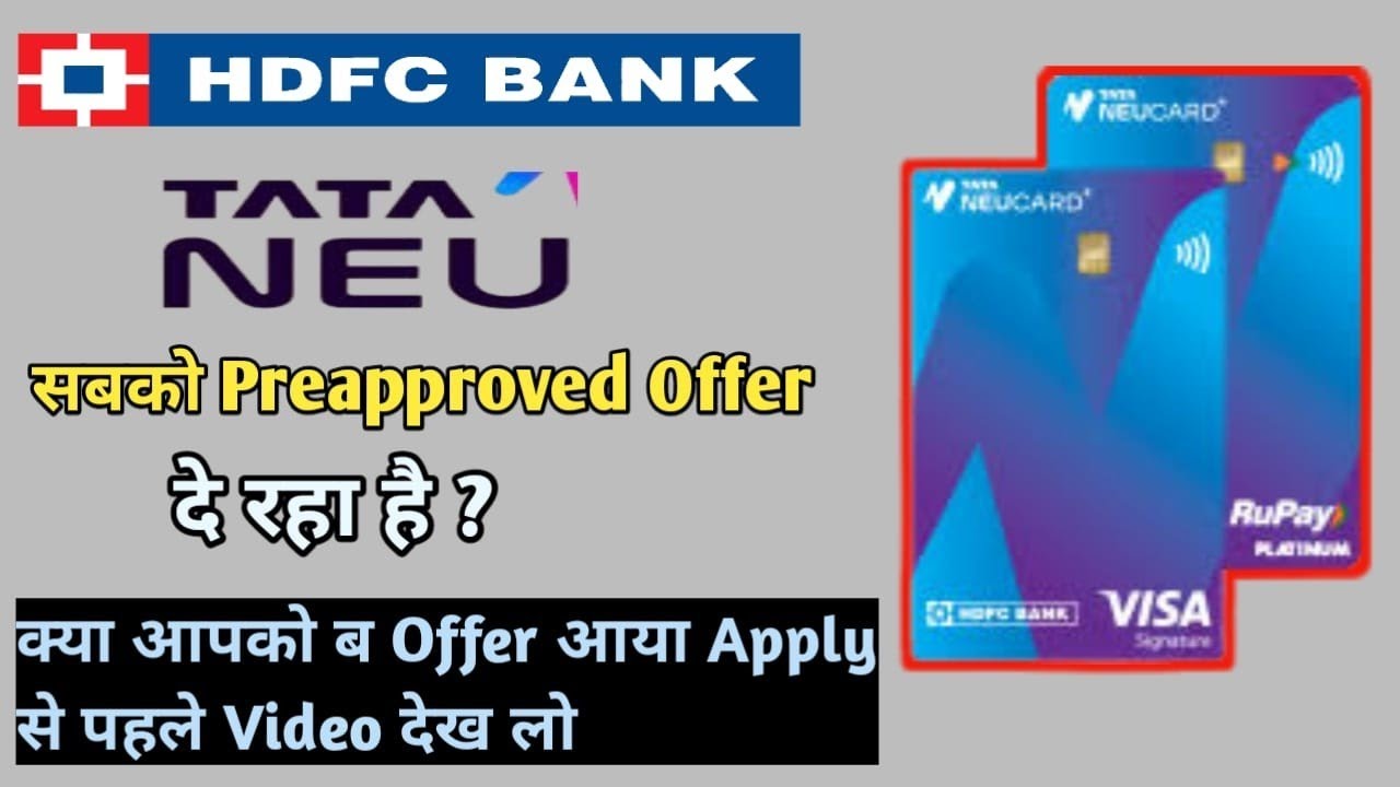Tata Neu Credit Card Pre-approved Offer ? Tata Neu Credit Card |Hdfc ...