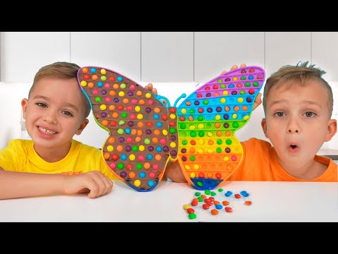 Vlad và Niki và thử thách sô cô la pop it