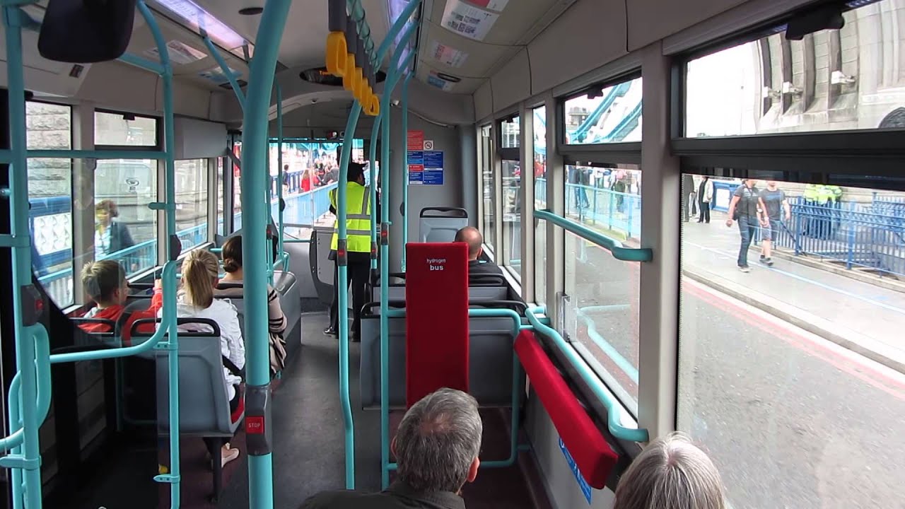 Hydrogen Cell bus ride across Tower Bridge on route RV1 - YouTube