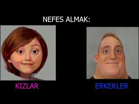 Mr. Incredible Becoming Uncanny - Kızlar vs Erkekler (Türkçe)