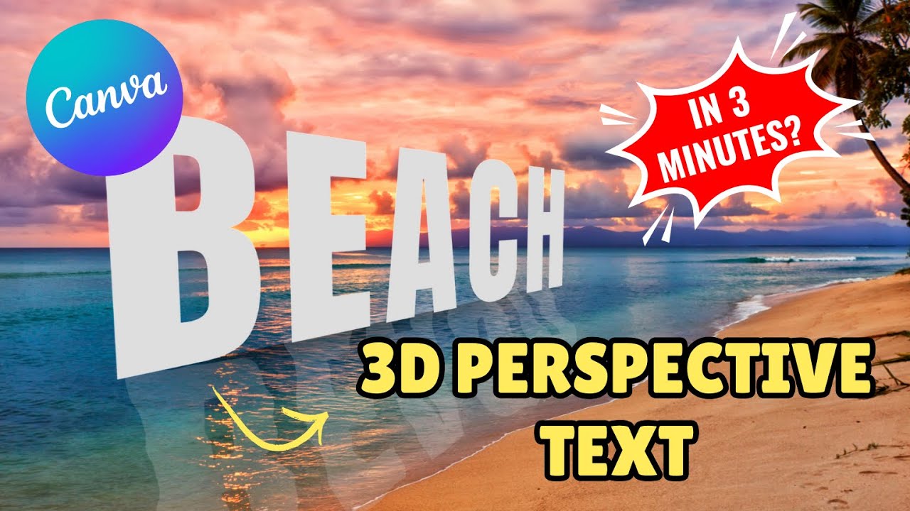 HOW TO CREATE A 3D PERSPECTIVE TEXT IN CANVA IN 3 MINUTES - YouTube