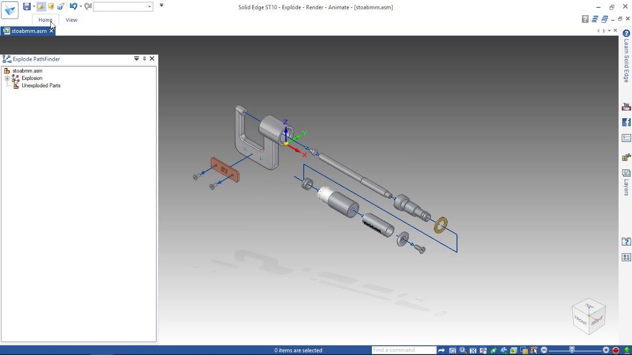 Motion Solid Edge ST10 - YouTube