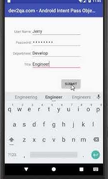 android pass custom object via intent example - YouTube