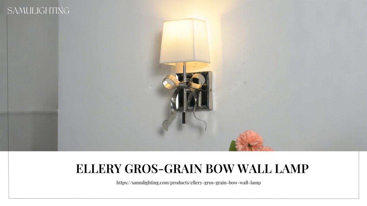 Ellery Gros-Grain Bow Wall Lamp | Soft Light & Sculptural Charm for ...