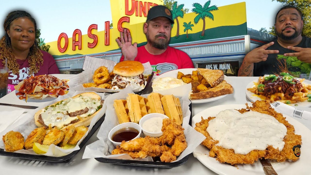 Eating Everything At The Oasis Diner with Brandon Da Garbage Disposal ...