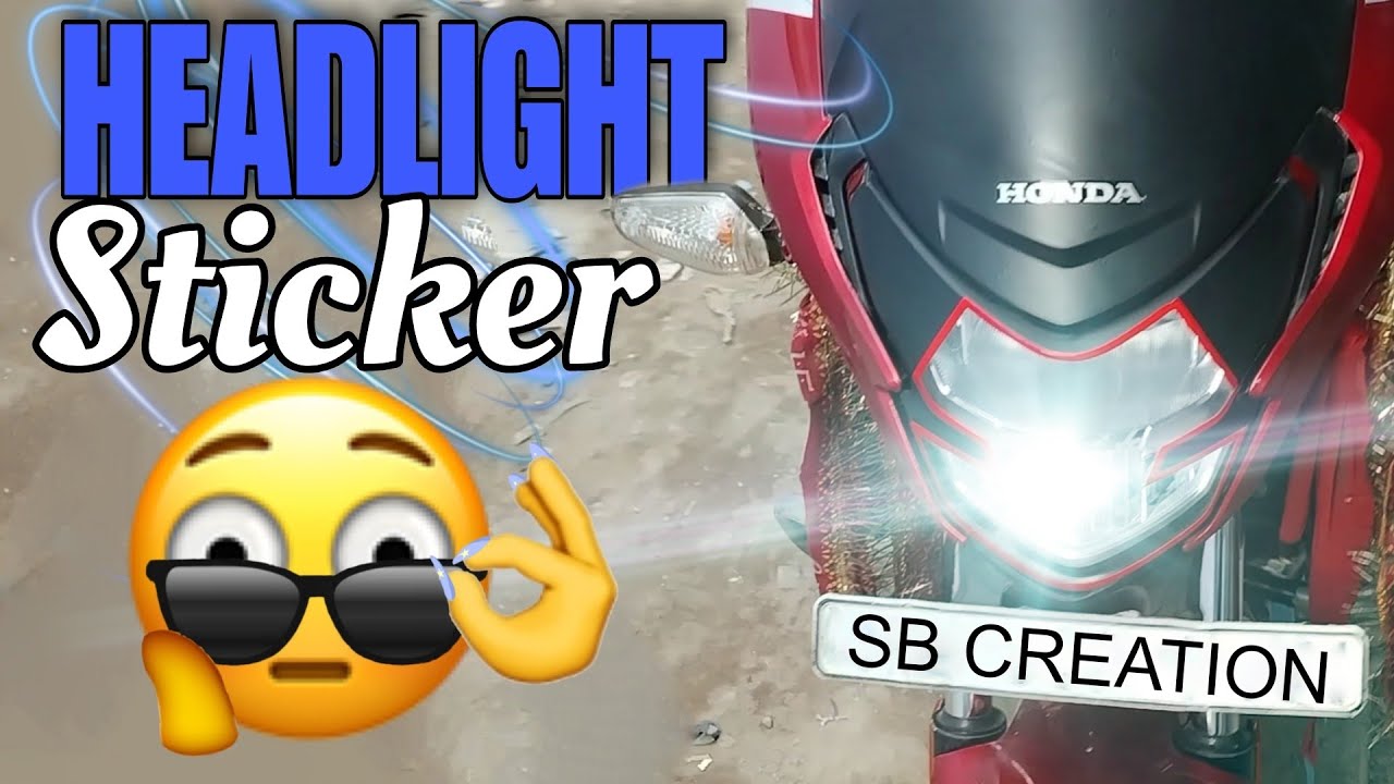 Honda Shine Headlight sticker 😳👍 || #honda #sticker #headlight - YouTube