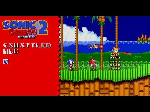 sonic 2 absolute mods gameplay chs styled hud - YouTube