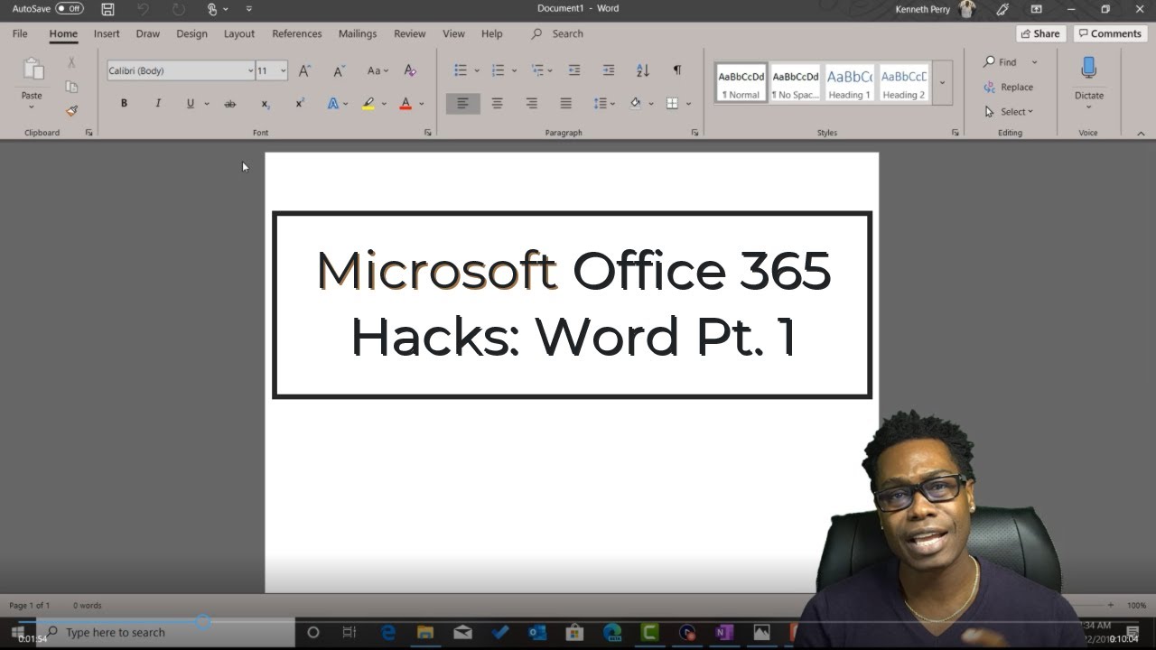Microsoft Office 365 Hacks, Word Pt 1 - YouTube