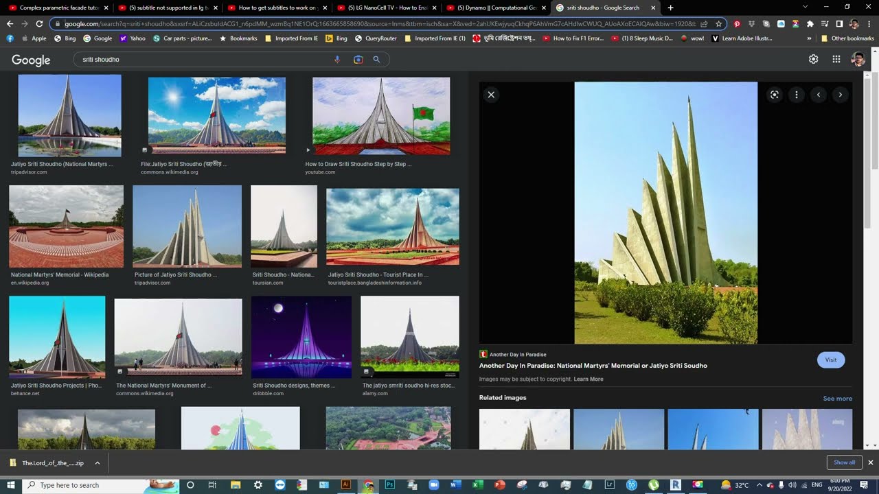 Revit study-22 ((massing study-National Martyrs' Memorial) in Autodesk ...