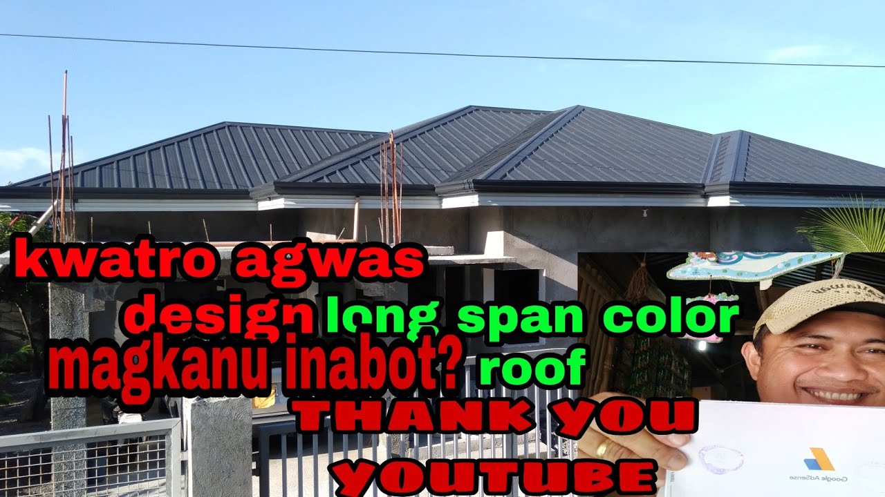 "ROOFING" kwatro aguas na design w/ longspan color roof!! magkanu ...