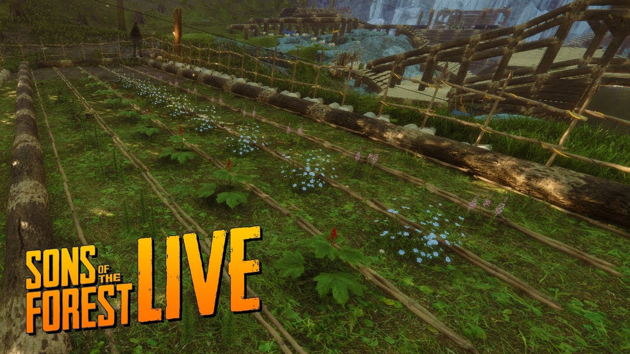 [S1011] How to BUILD a GARDEN in the Ground | Sons of the Forest Live - YouTube