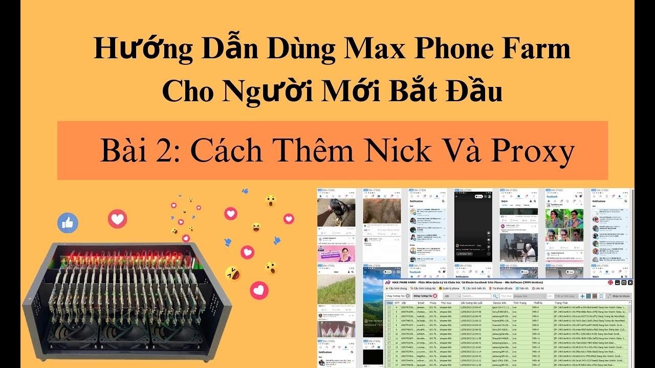 [ Hướng Dẫn Dùng Max Phone Farm] Bài 2 : Cách Thêm Nick Và Proxy Vào ...