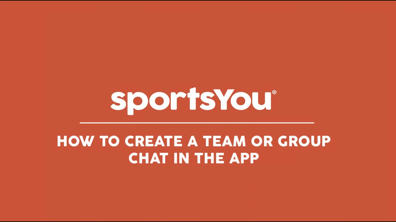 How to Create a Team or Group Chat in the sportsYou App - YouTube