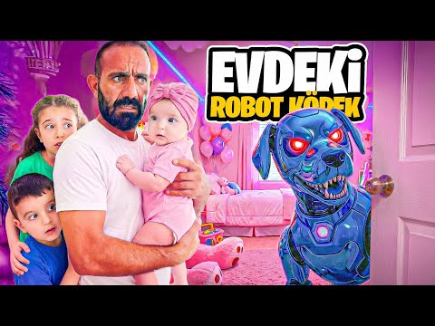 POYRAZ ELİF EVDEKİ ROBOT KÖPEK BİZİ KORKUTTU!!
