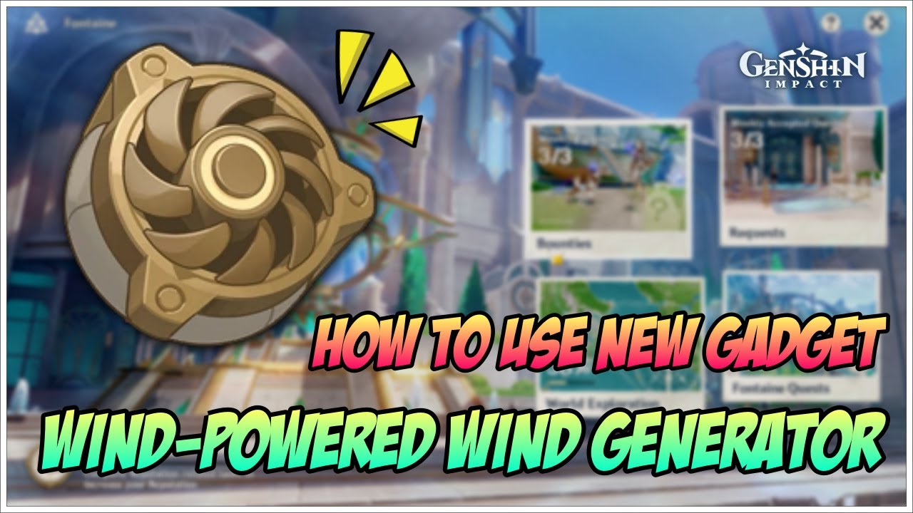 How to use New Gadget: Wind-Powered Wind Generator (Fontaine) - YouTube