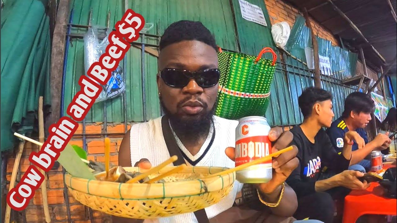 Eating Cow brain and Beef for dinner - YouTube