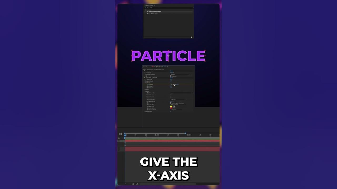 Text disintegration particle animation tutorial in After Effects #animationtutorial # ...