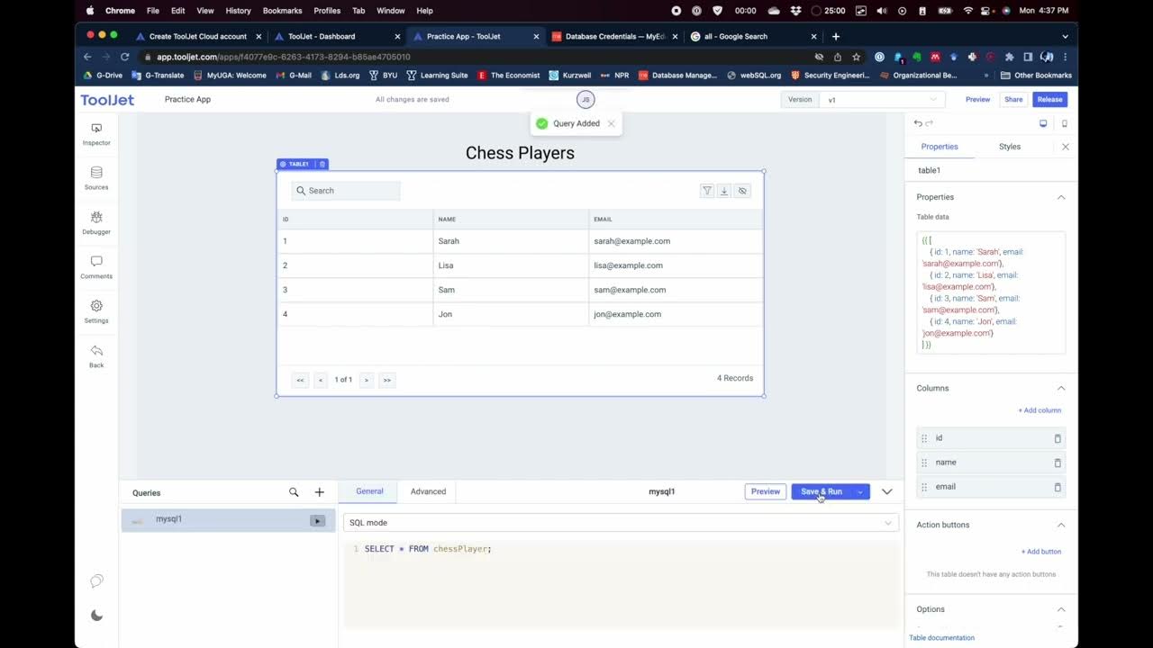 ToolJet - Connecting to Your Database with Simple Queries - YouTube
