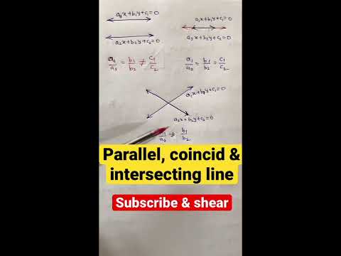 Parallel coincidence & intersecting lines - YouTube