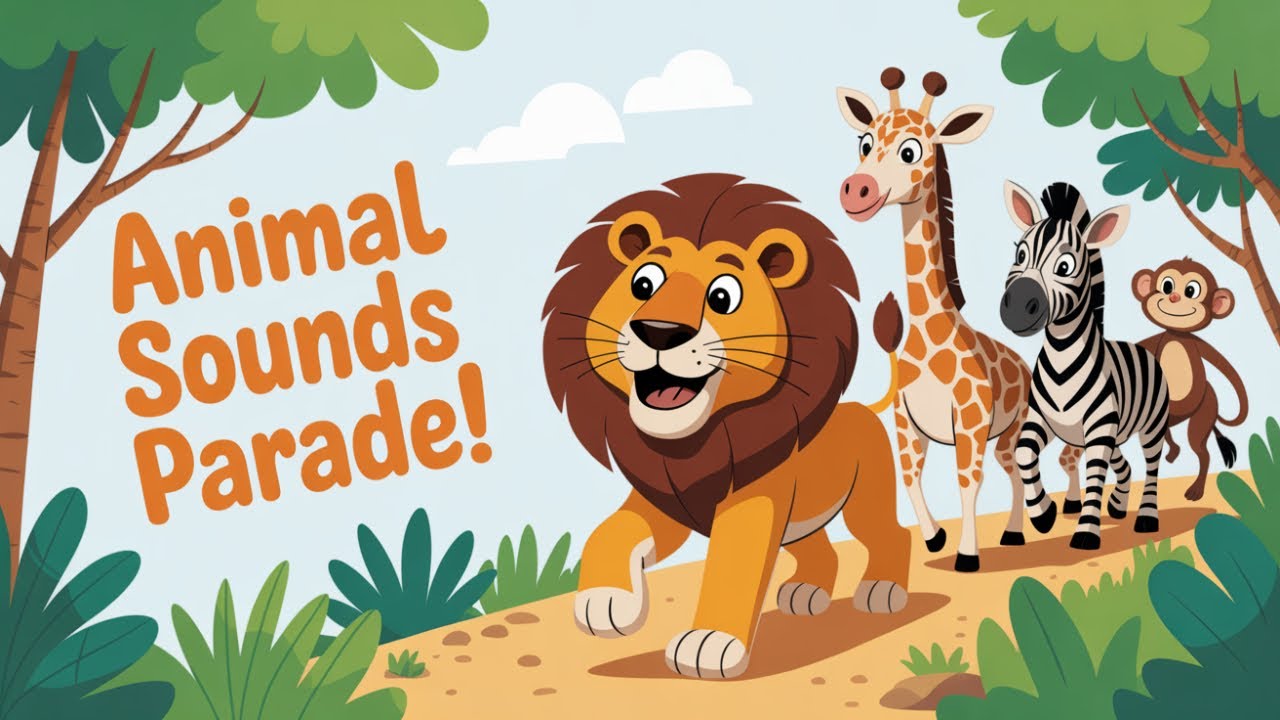 Animal Sounds Parade | Learn Animal Names & Sounds for Kids | Fun ...